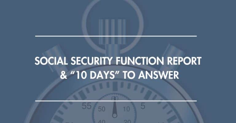 Social Security Function Report and “10 days” to answer | Bross ...